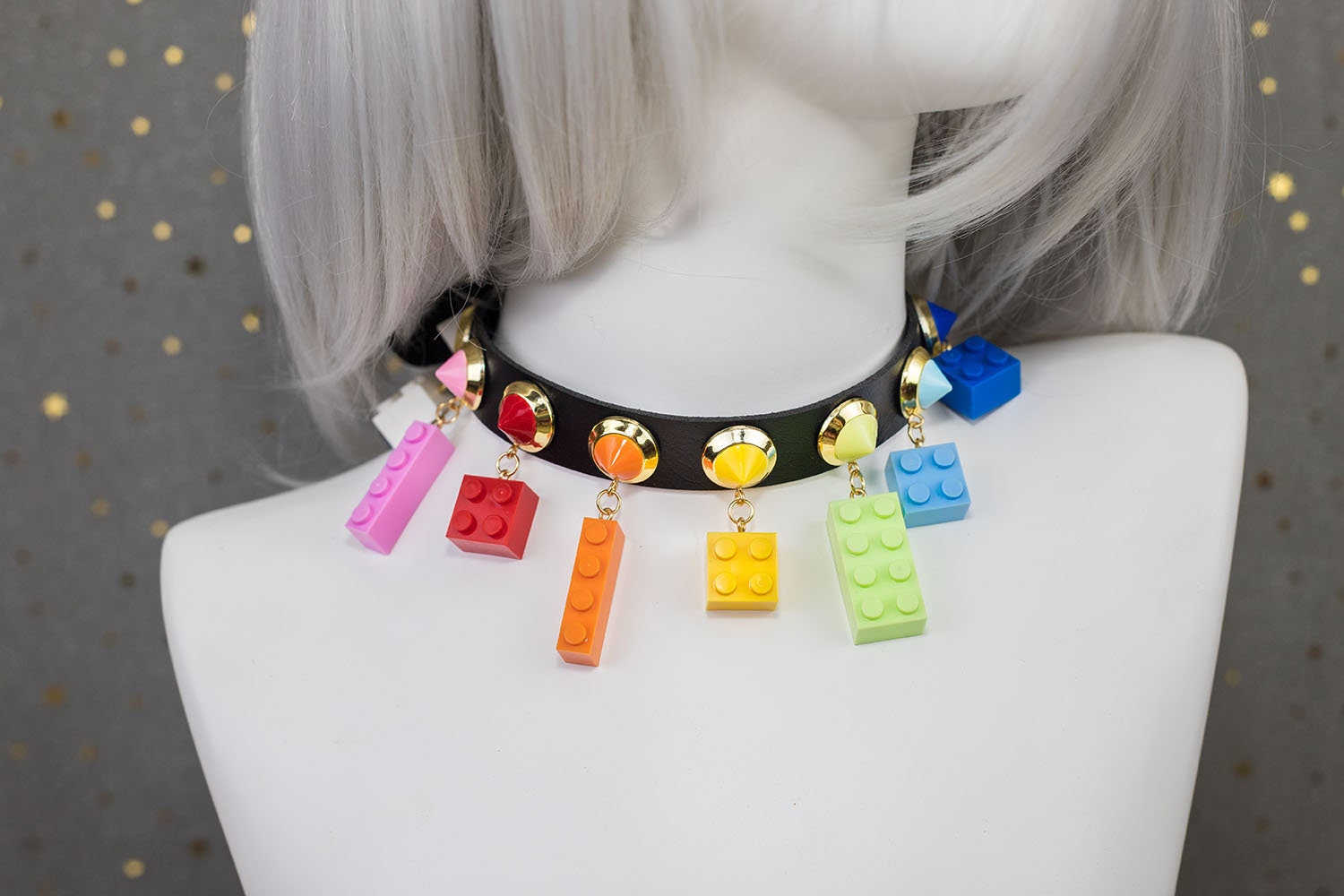 Kawaii Cute Rainbow Color Construction Block Toy Faux Black | Etsy