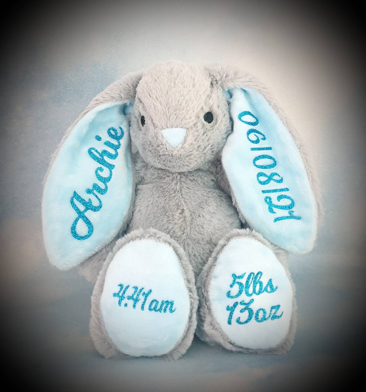 Personalised Bunny Teddy New Baby Birth Bridesmaid Flower Girl - Etsy UK