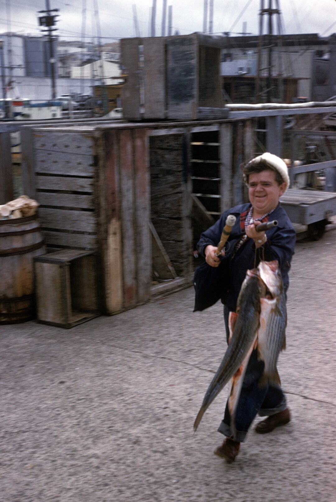 Vintage Rare 1950's Midget Carrying Fresh Fish Catch of the Day ...