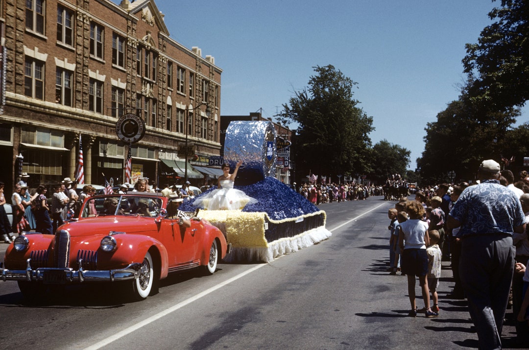 Vintage Rare 1950's Street Parade Photograph Picture 24 X 36 Poster ...