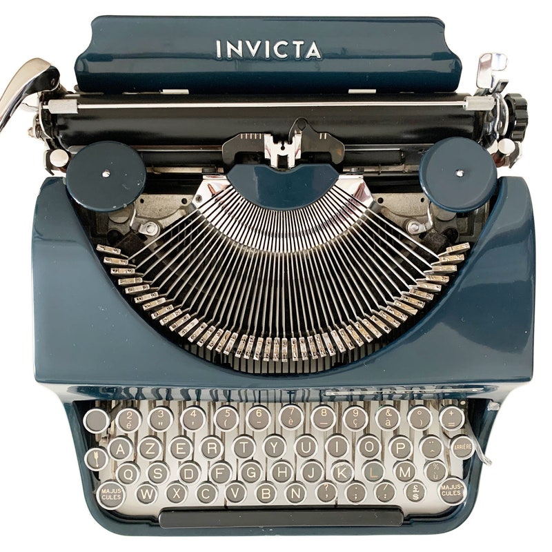 Blue Typewriter - Etsy