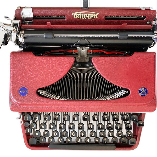 Red Typewriter Keyboard - Etsy