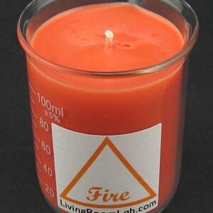 Classical Elements Beaker Candles - Fire, Water, Earth, and Air - Etsy