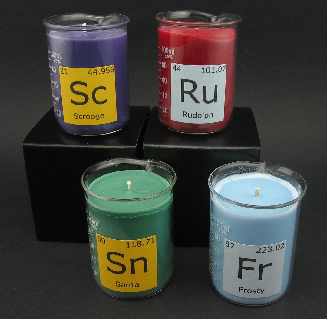 Personalized Christmas Mini Chemistry Beaker Candle (100 Ml Volume) - Etsy