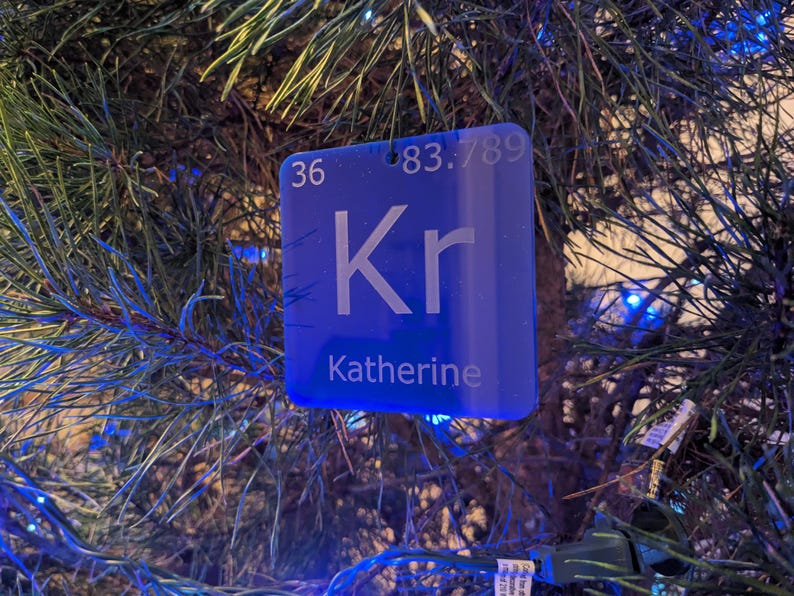 Personalized Chemistry Periodic Table Christmas Ornament - Laser Cut ...