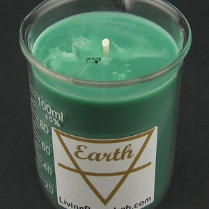 Classical Elements Beaker Candles - Fire, Water, Earth, and Air - Etsy