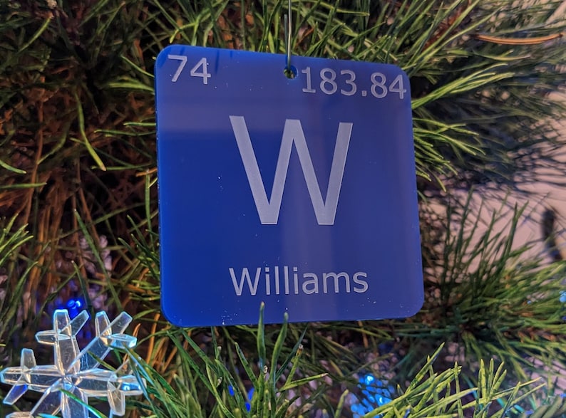 Personalized Chemistry Periodic Table Christmas Ornament - Laser Cut ...