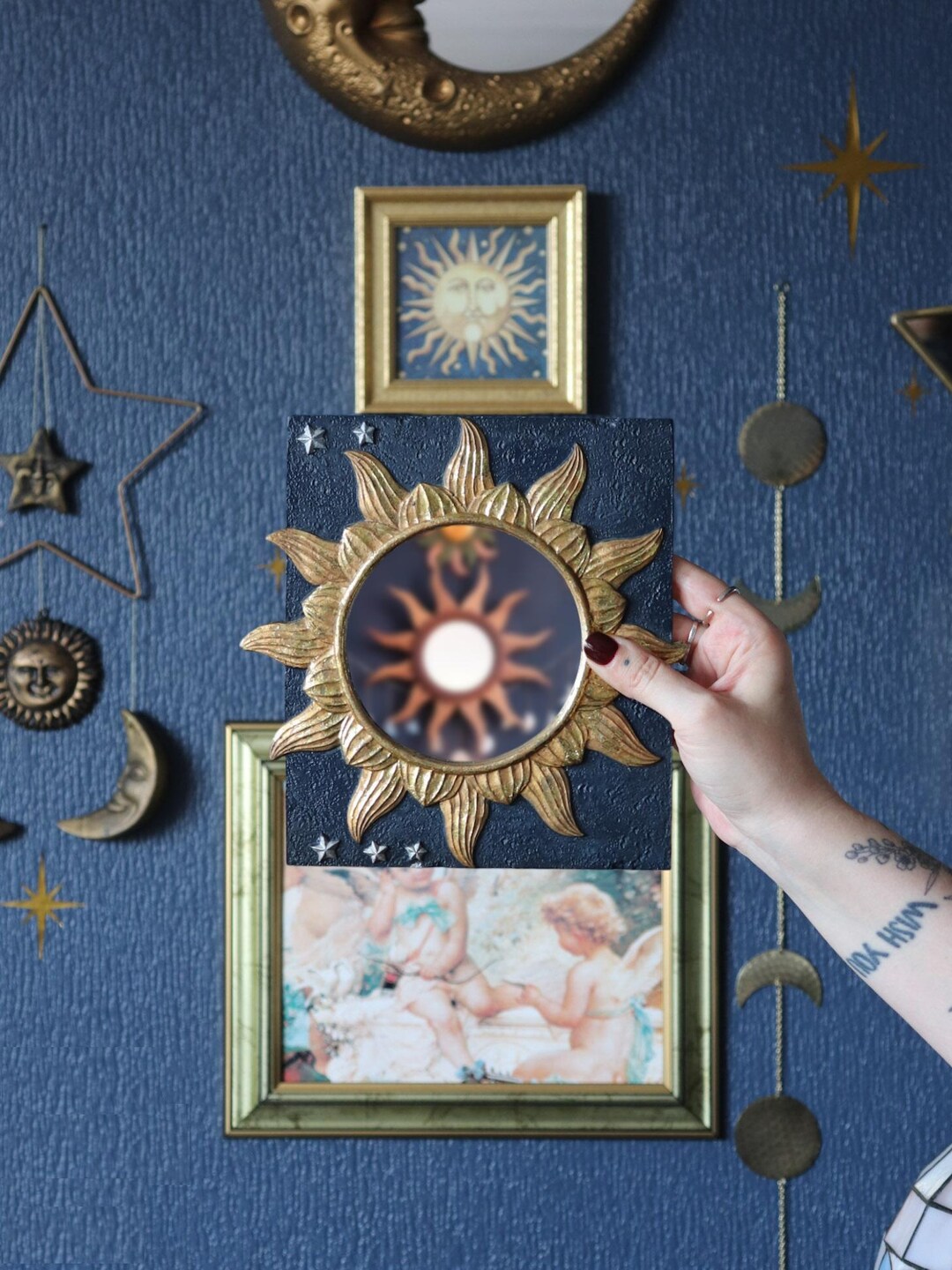 Vintage Celestial Mirror - Etsy