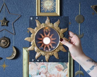 Vintage Celestial Sun and Moon Mirror. - Etsy