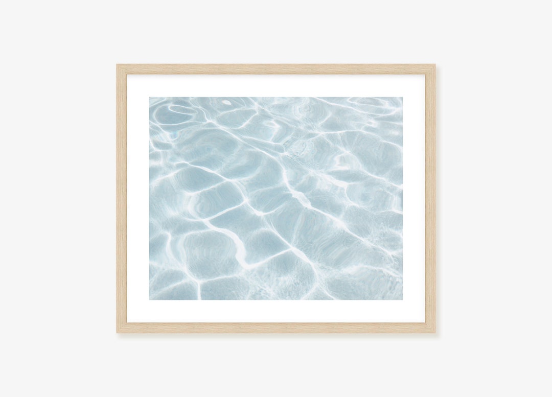 Pale Blue Swimming Pool Print - Abstract Wall Art Framed Print, Canvas ...