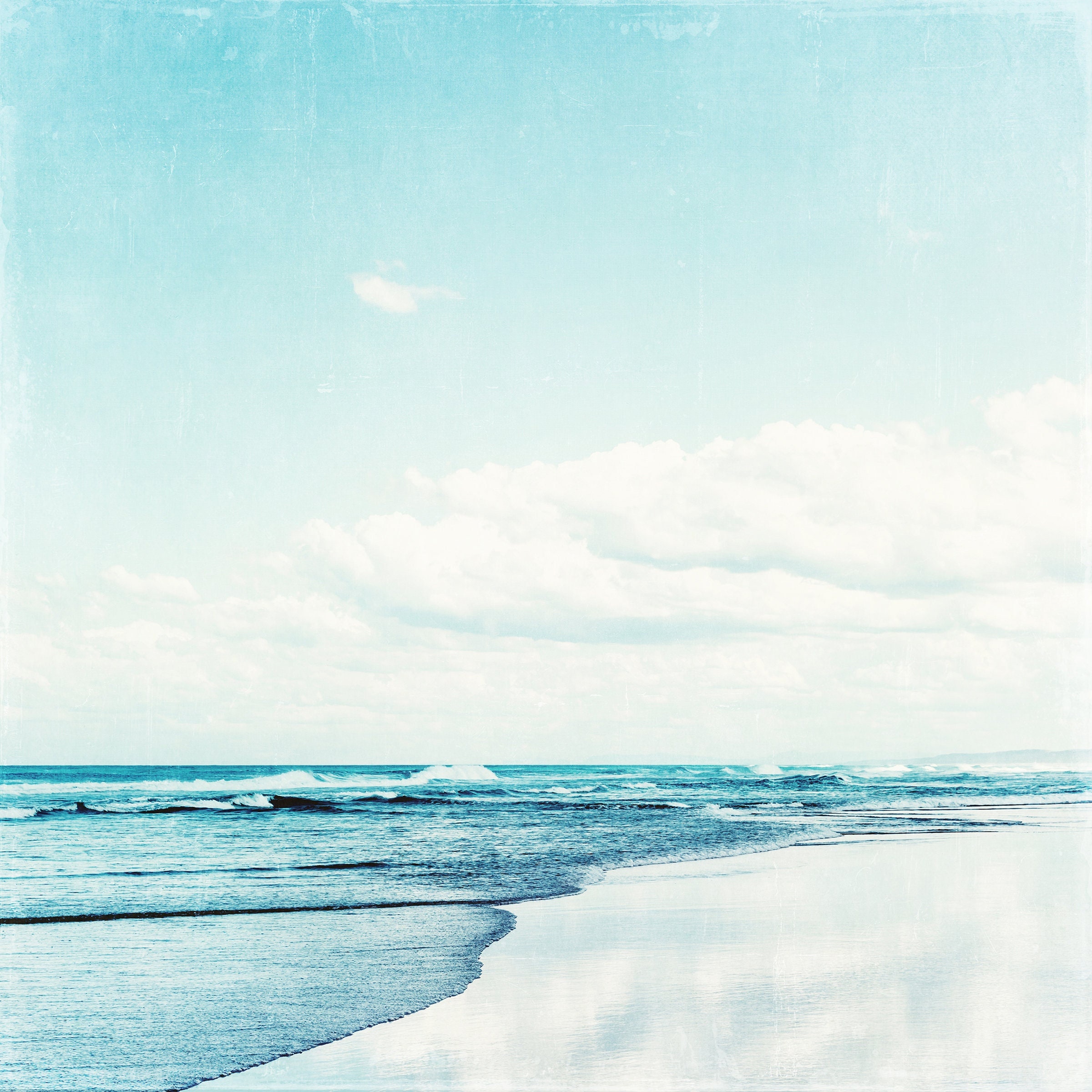 Square Beach Framed Print, Canvas or Print - Vibrant Coastal Wall Decor ...