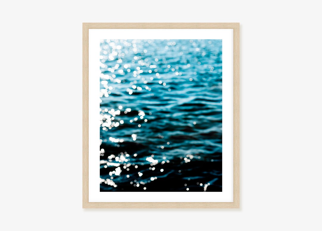Ocean Photography Print: Deep Blue Water, Sunlight Reflection - Etsy