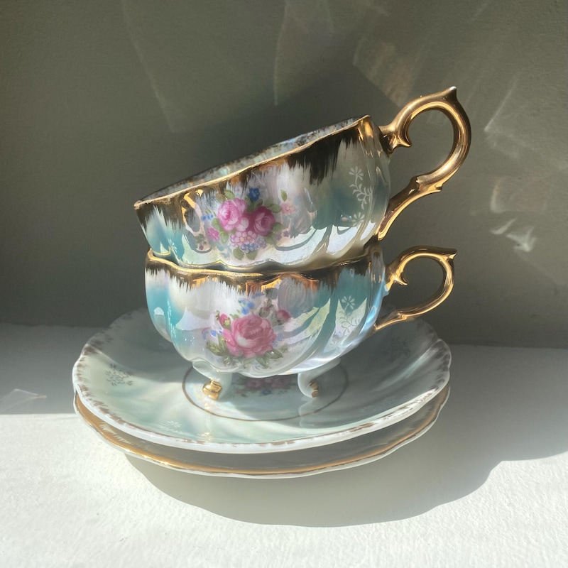 Footed Tea Cups - Etsy