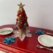 1:12 Scale Christmas Tree Gold Balls Fir Tree Roses Miniatures - Etsy