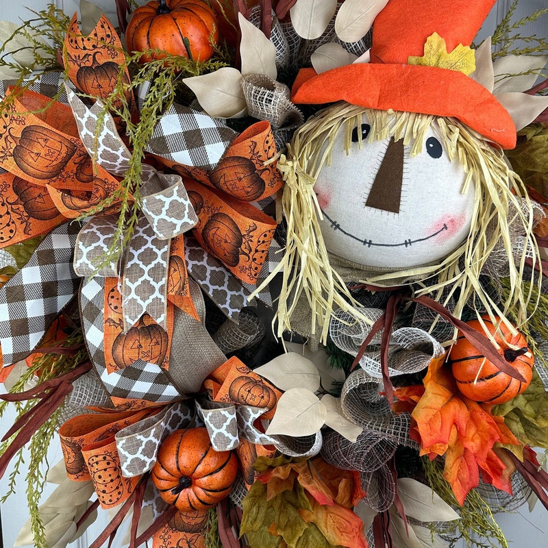 Fall Scarecrow Wreath - Etsy