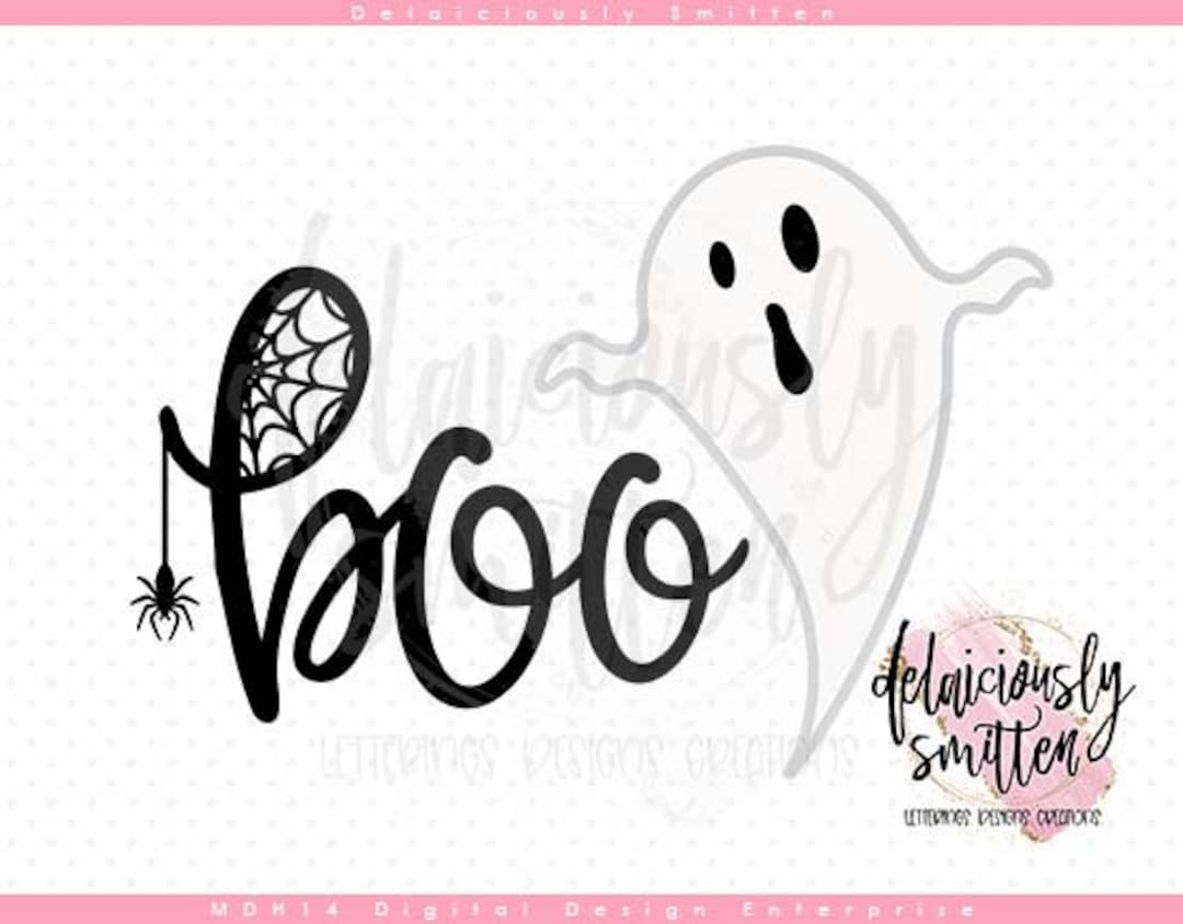 Boo Ghost SVG Cutting File, Trick or Treat, Halloween Decor, Instant ...