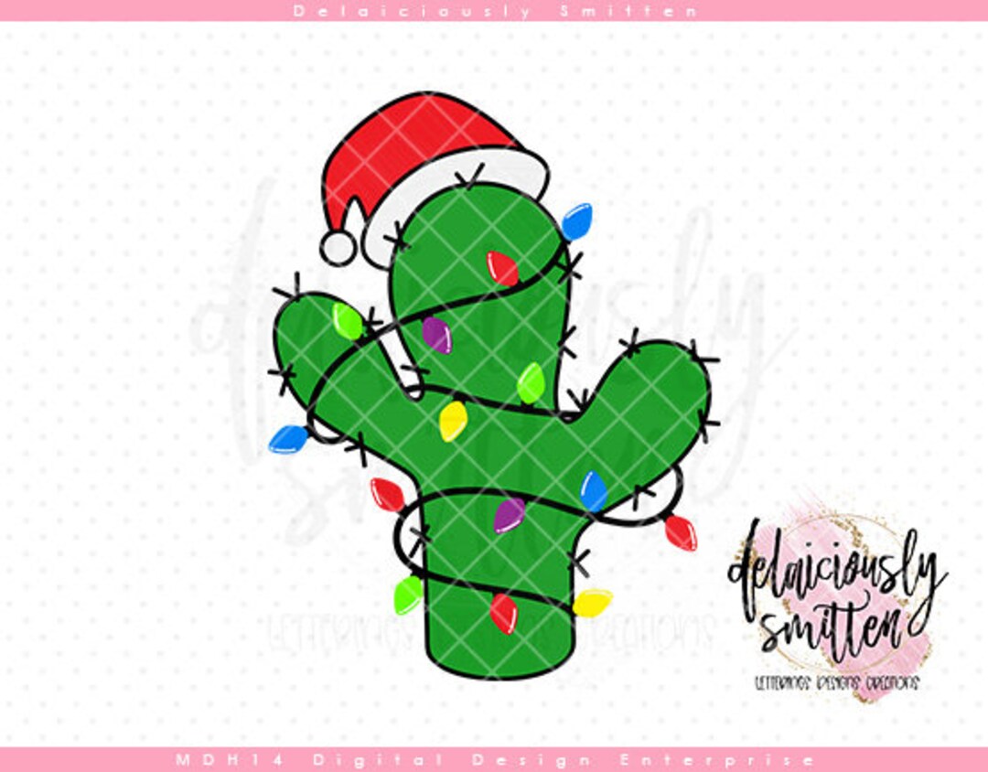 Christmas Cactus Design SVG Cactus SVG Succulents SVG Cute - Etsy