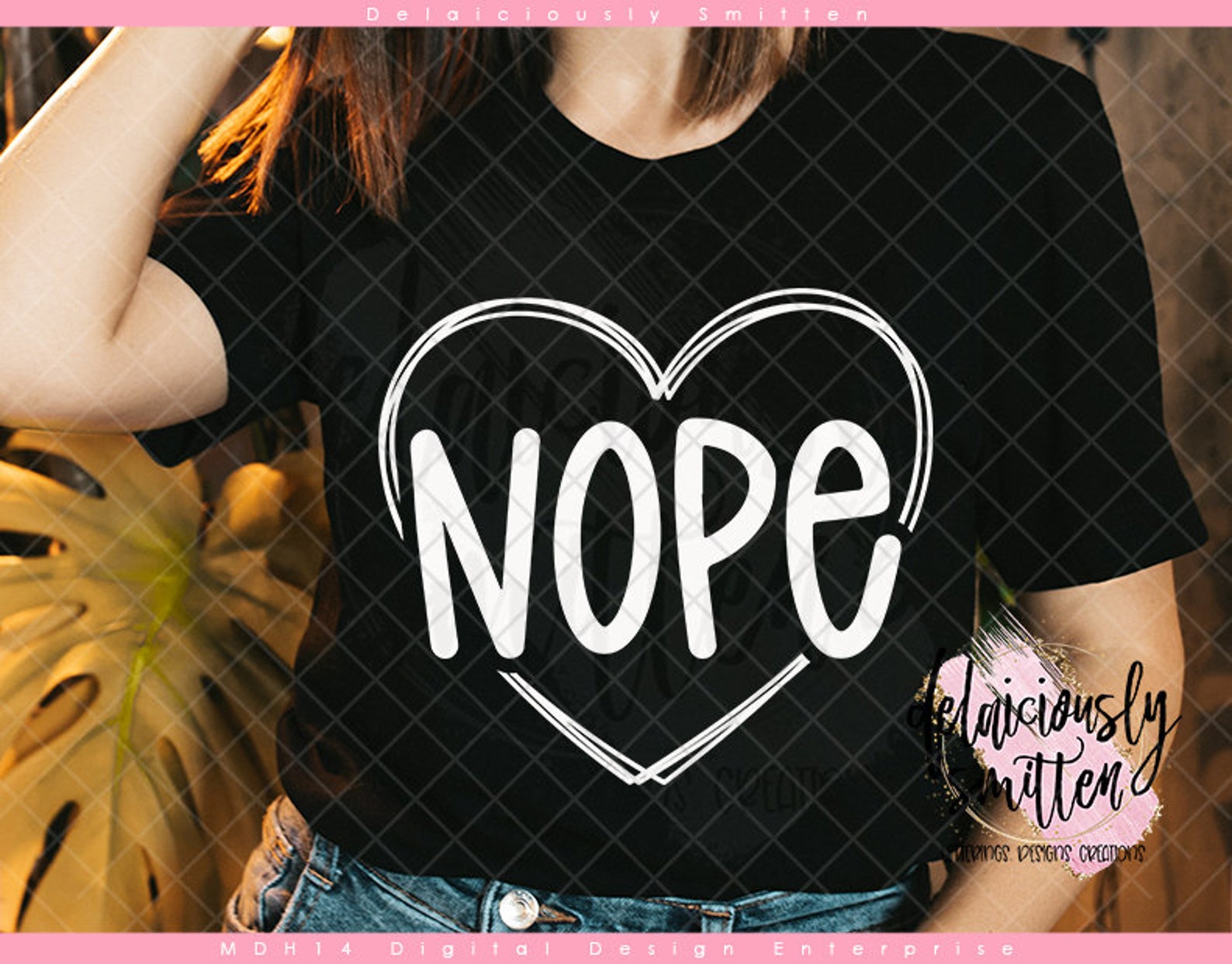 Nope SVG Valentine's Day Cut File Funny Snarky Girl - Etsy