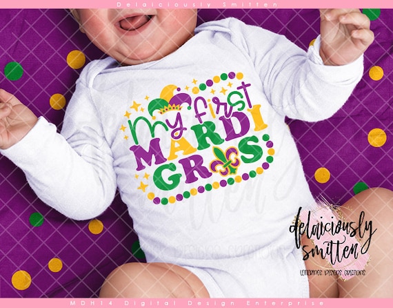 My First Mardi Gras SVG Mardi Gras Cut File Baby's 1st | Etsy