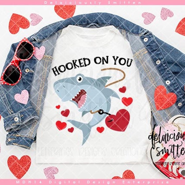 Hooked on You Valentine Svg - Etsy
