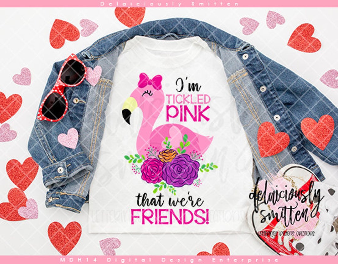 I'm Tickled Pink That Were Friends SVG, Valentine Flamingo Svg ...