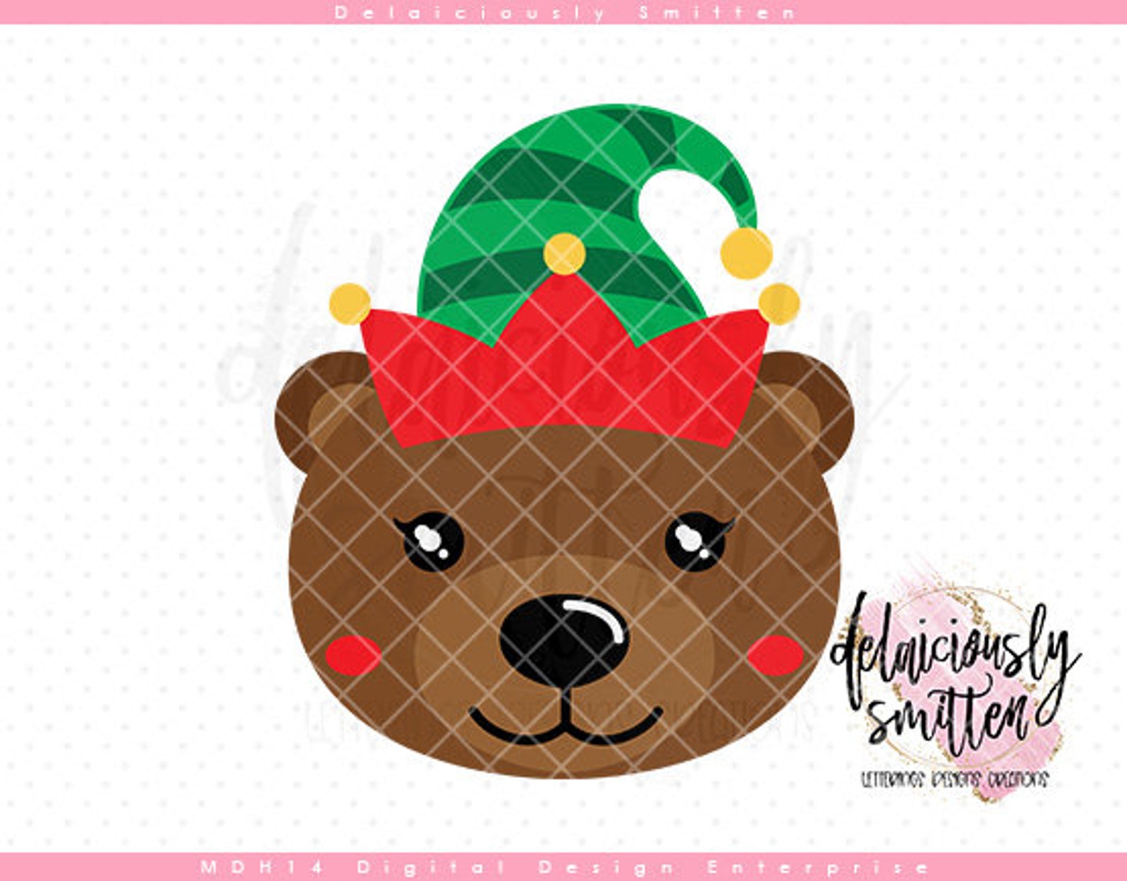 Christmas Elf Bear SVG Bear SVG Christmas SVG Christmas - Etsy