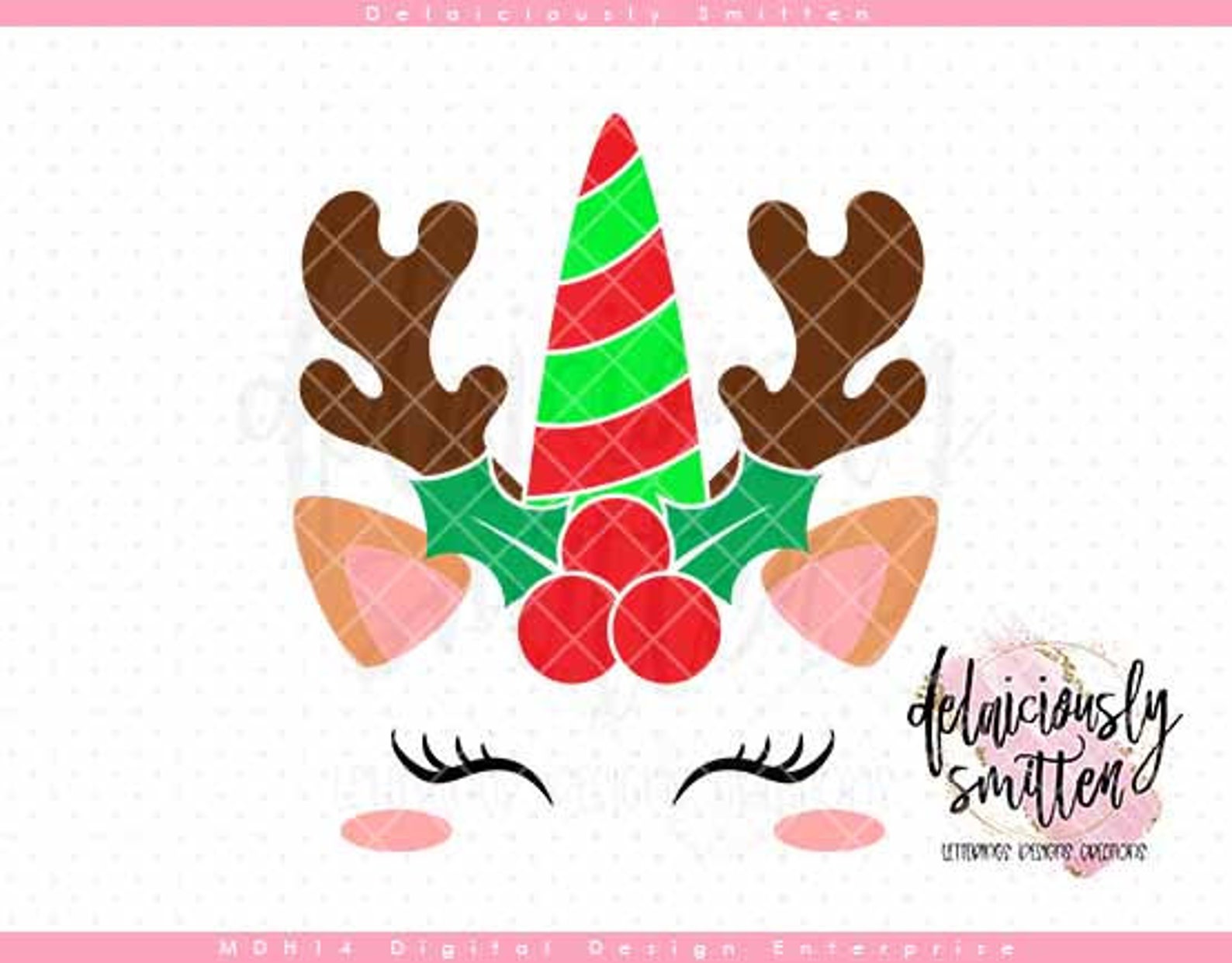 Christmas Unicorn Reindeer SVG Unicorn Svg Christmas SVG | Etsy