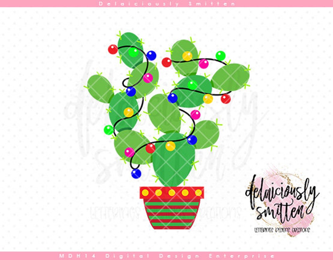Christmas Cactus SVG, Prickly Pear SVG, Cactus Svg, Succulents Svg ...