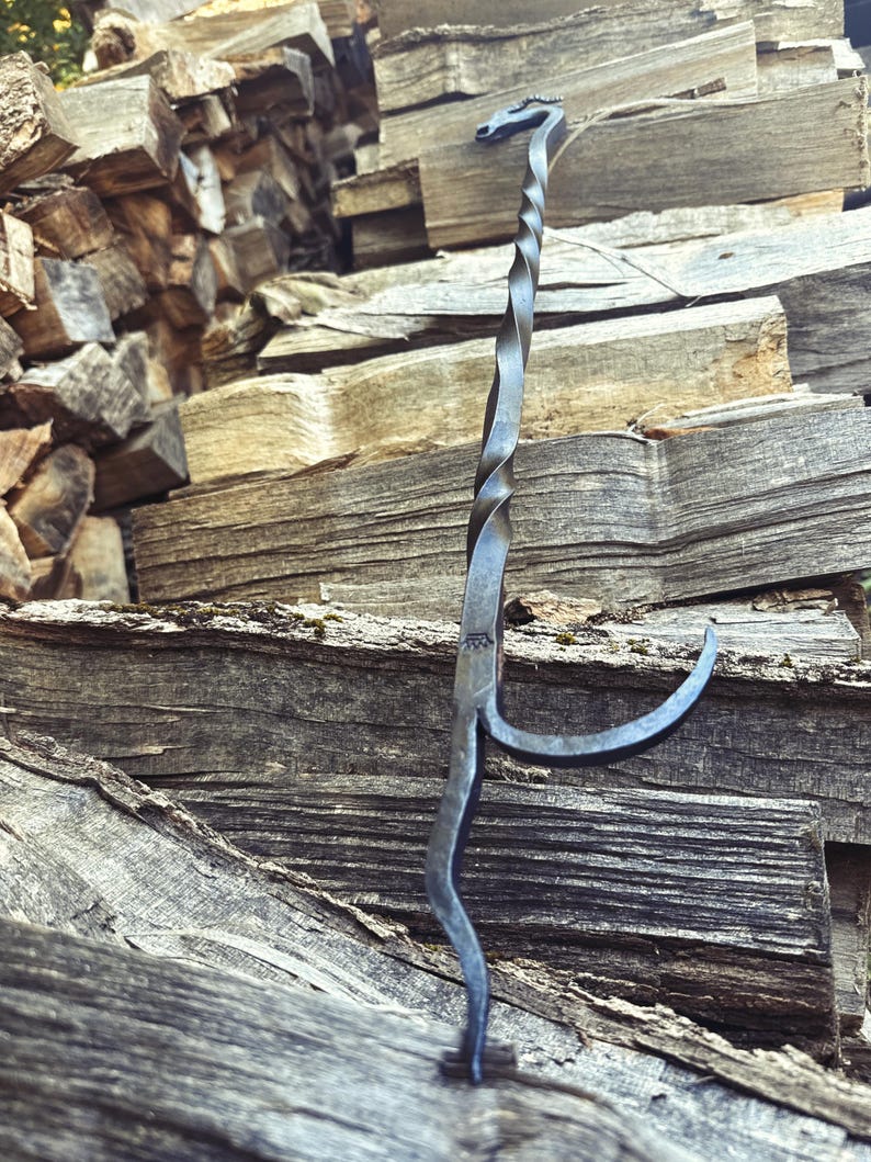 FORGED DRAGON HEAD Fire Poker - Etsy