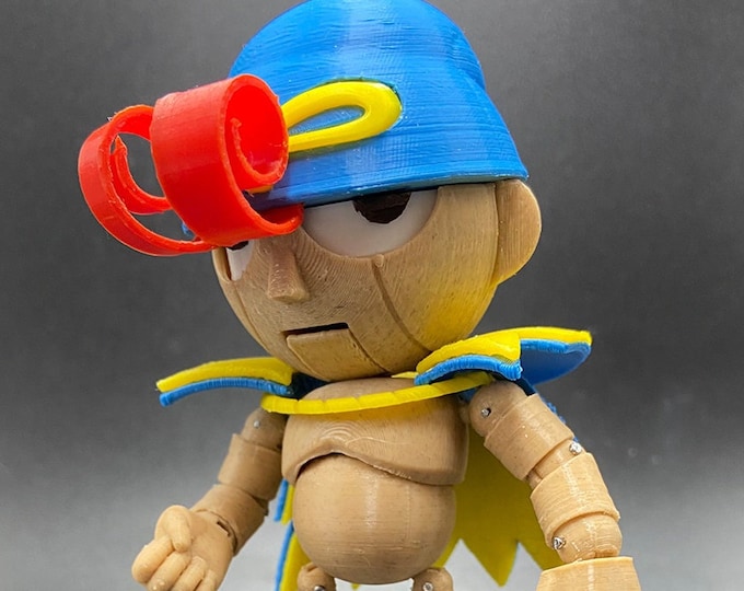 3D Printed "wooden Warrior V2" Action Figure, Fully Posable - Etsy