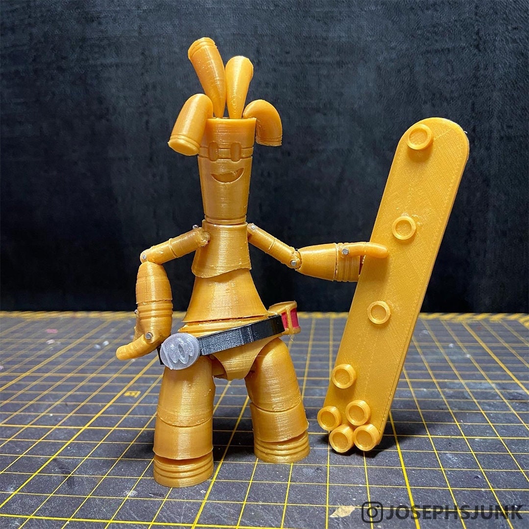 3D Printed "golden Boi" - Action Figure - Etsy