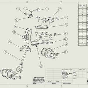 Scooter, Moped 3D Print Files 7"l X 2.5"w X 4.5"h, Multiple Parts ...