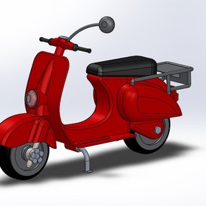 Scooter, Moped 3D Print Files 7"l X 2.5"w X 4.5"h, Multiple Parts ...