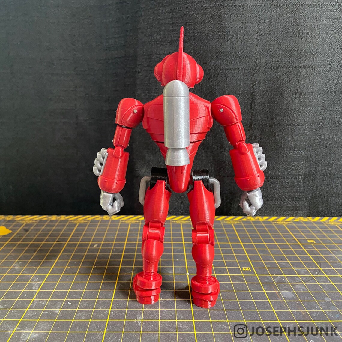 3D Printed crimson Cyclone Action Figure Fully - Etsy