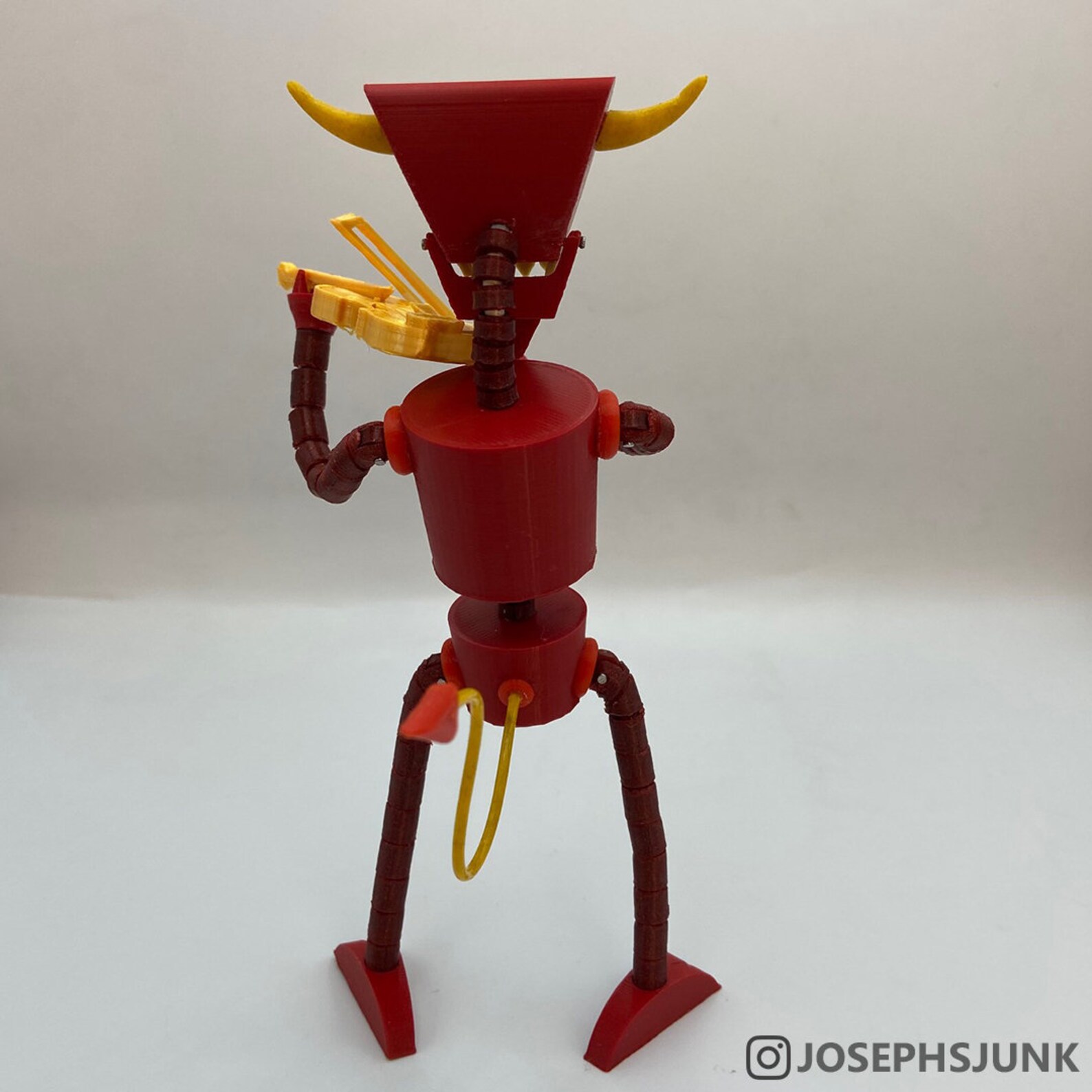 3D Printed Robot Devil Bendy Action Figure - Etsy
