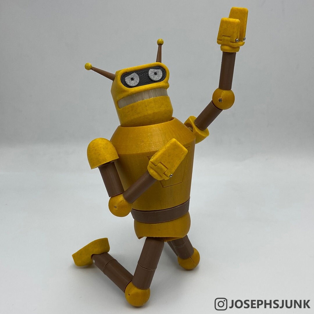 3D Printed Calculon - Posable Action Figure - Etsy