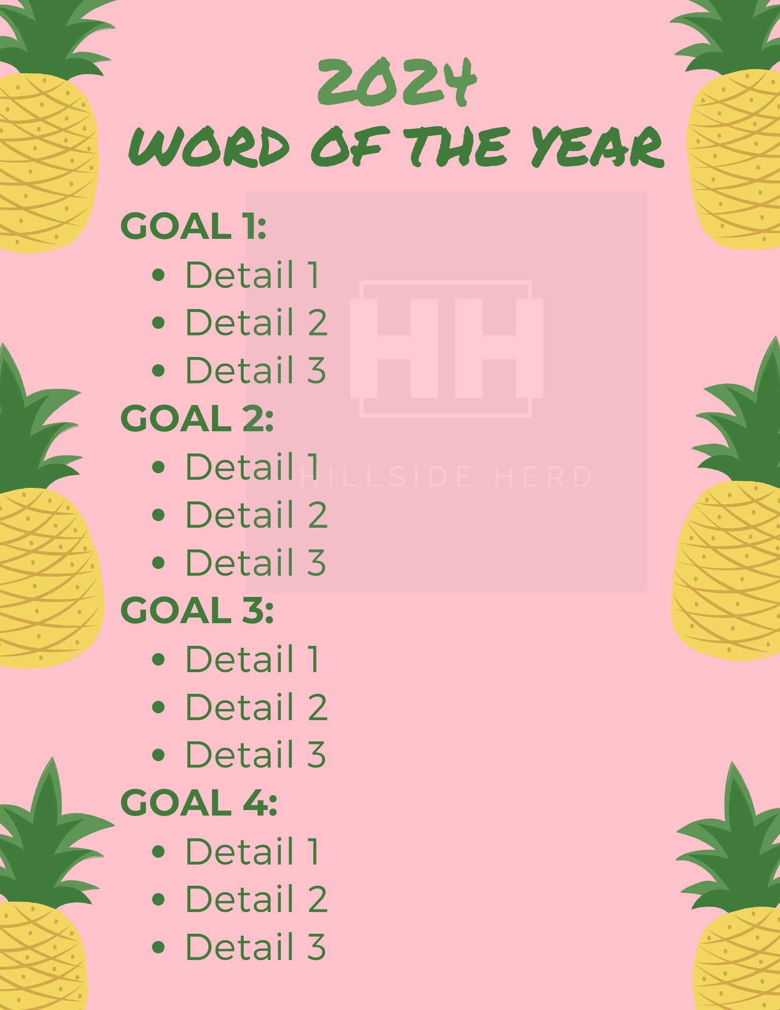 2024 Word of the Year Goal Tracker - Etsy