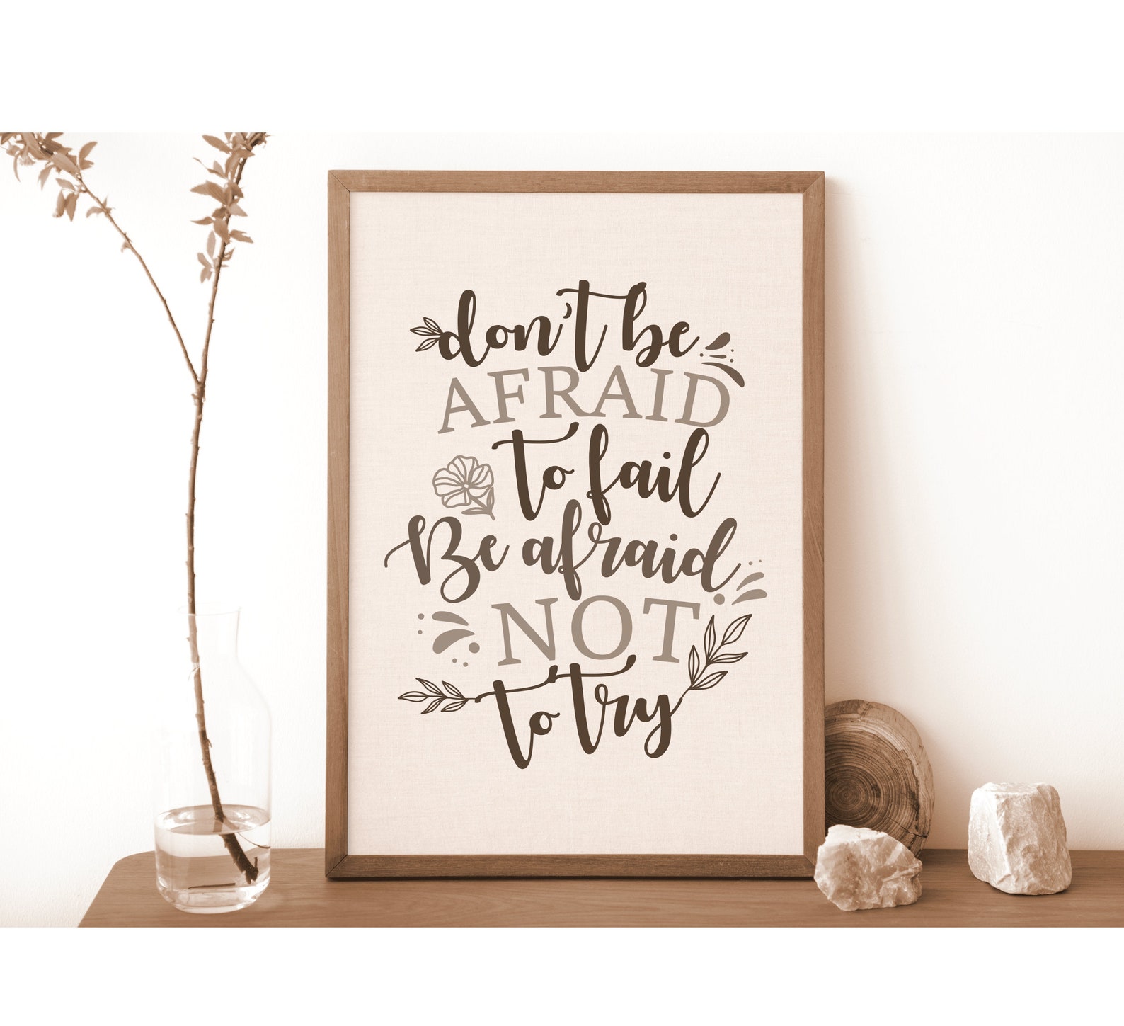 FREEBIES - Inspirational Quote SVG, Don't Be Afraid to Fail PNG, Cut ...