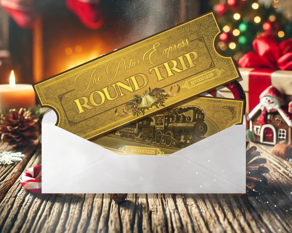 Polar Express Ticket Printable PDF - Print 3 per Page - Instant ...