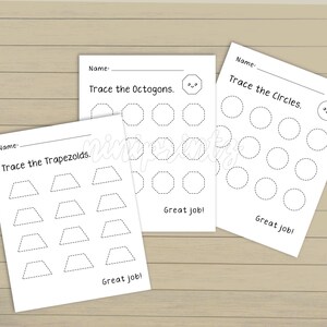 9 Trace the Shapes Worksheet, Printable Tracing PDF for Prek ...