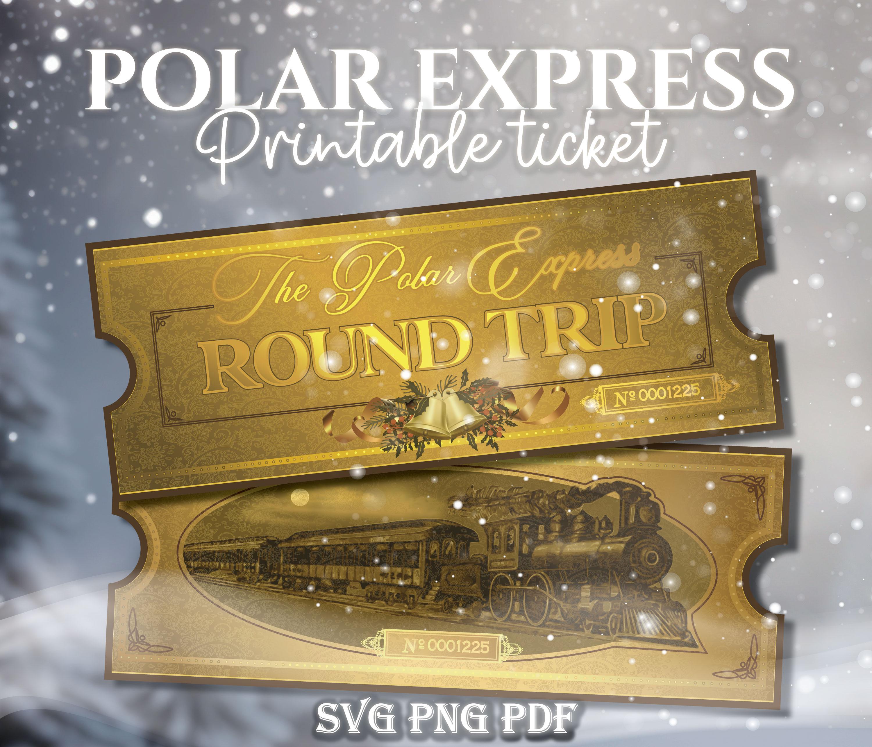 Printable Polar Express Ticket SVG, Printable Ticket, Christmas Train ...