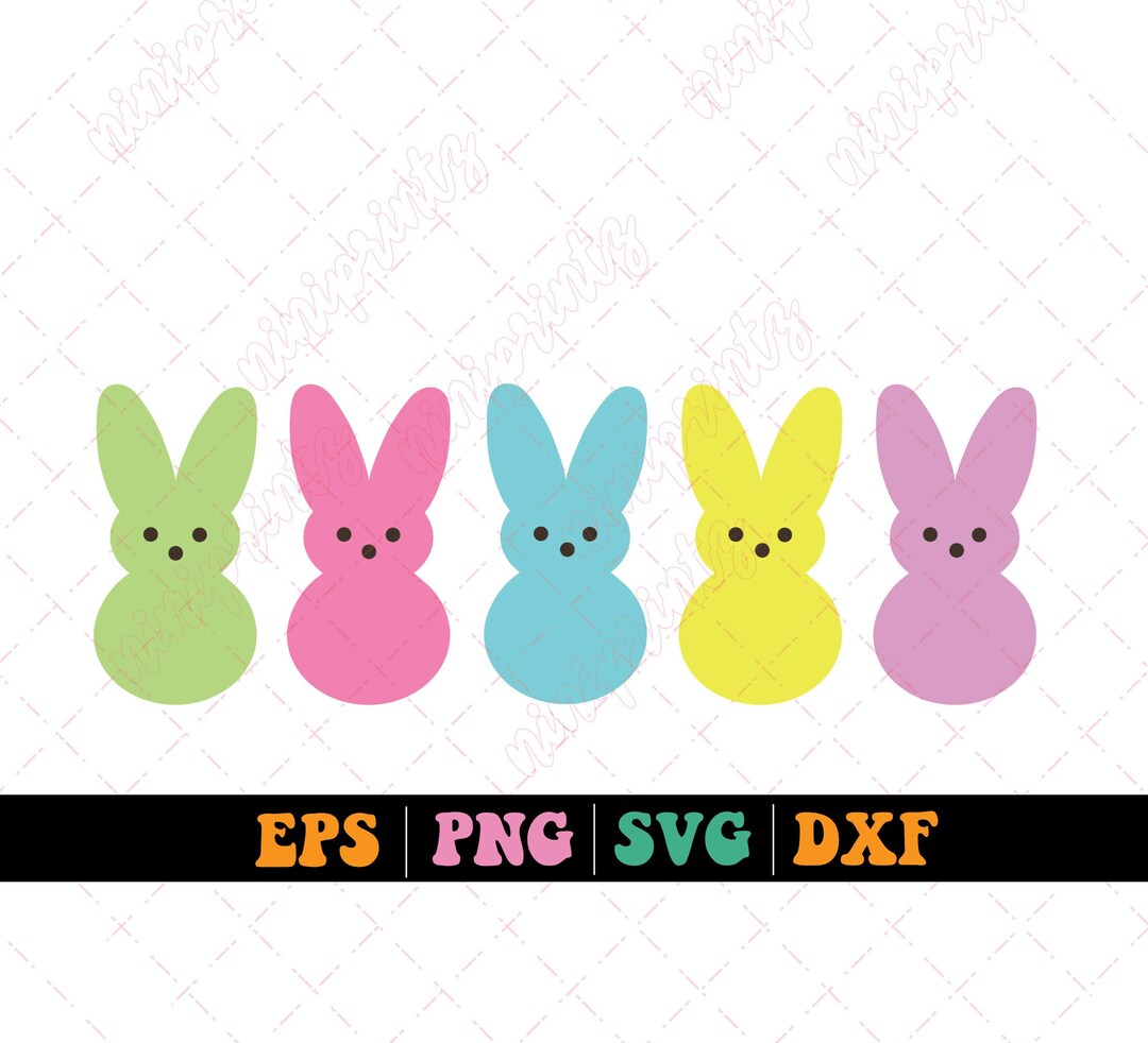 Peeps Svg for Easter, Easter Bunnies Png, Machine Cut File for Cricut ...