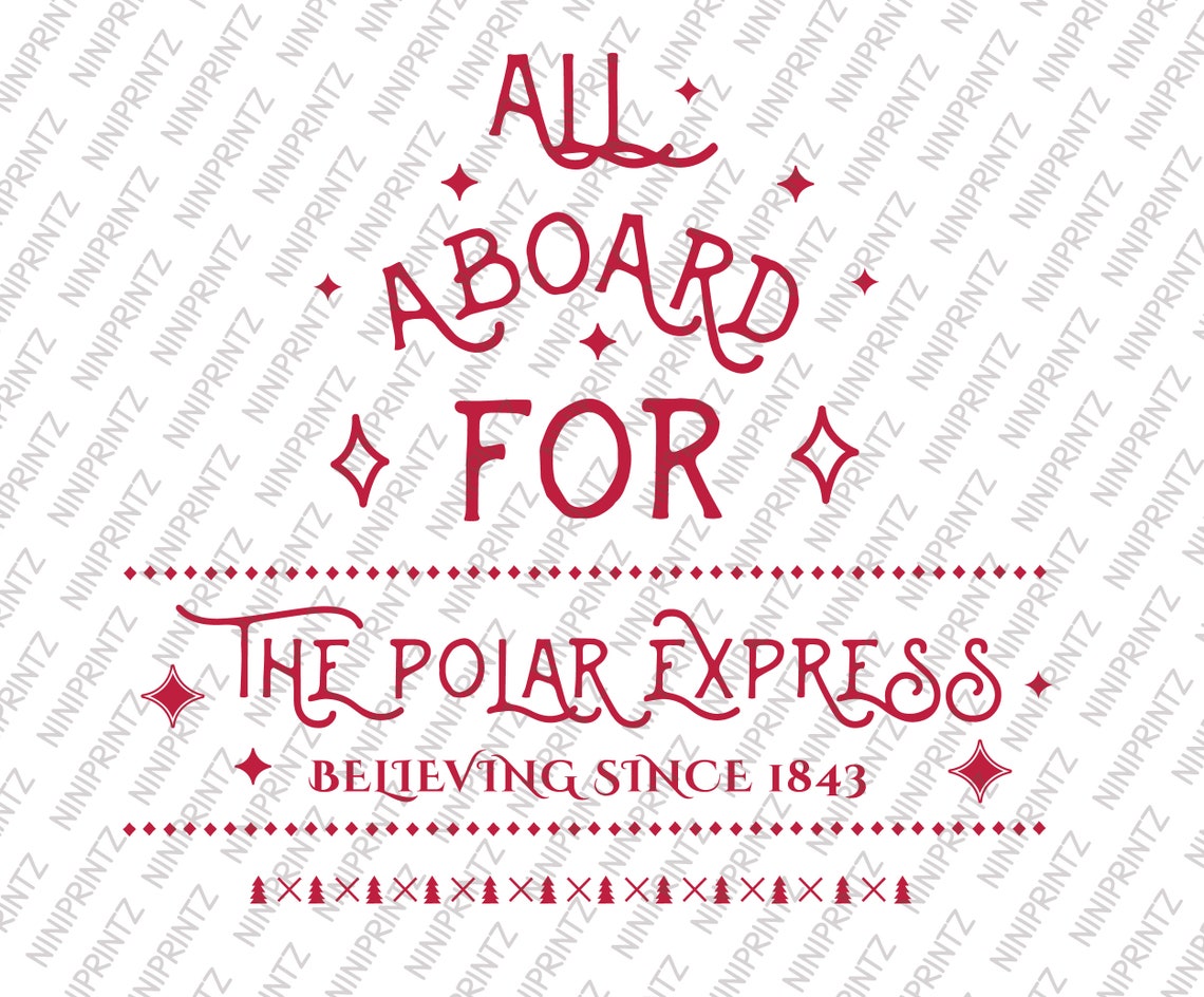 Merry Christmas SVG FREE Gift All Aboard Polar Express, Christmas Png ...