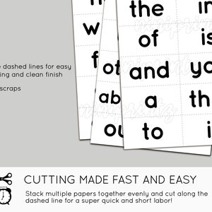 100 Printable Fry's First Hundred Sight Words, Flashcards for Prek and ...