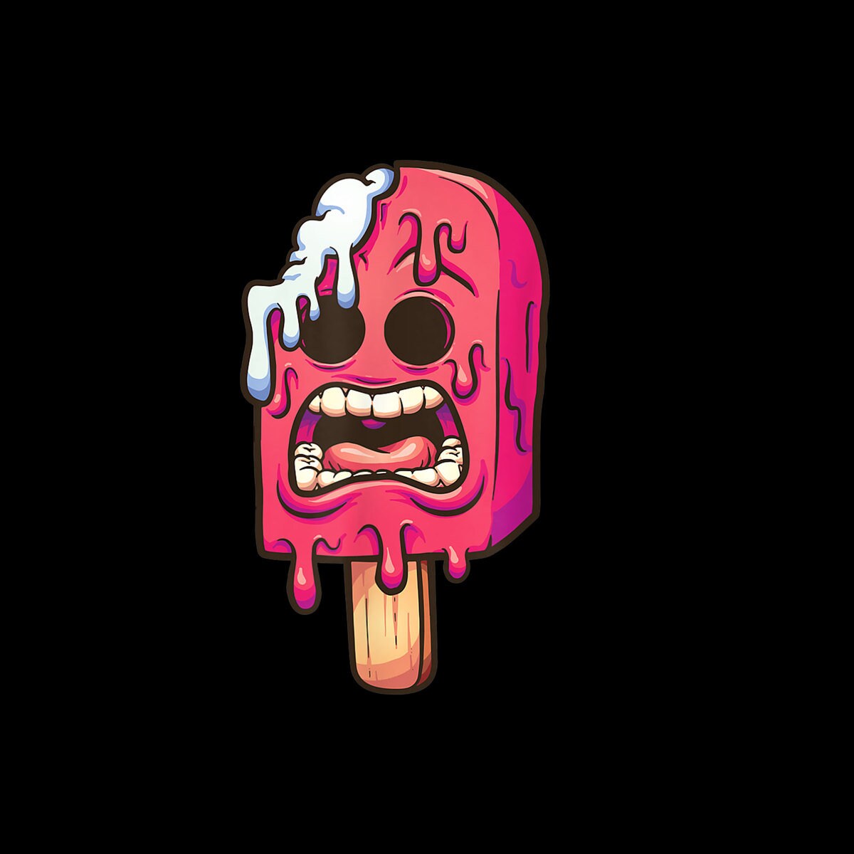 Creepy Ice Cream Popsicle Monster Halloween October 31st Digital PNG - Etsy