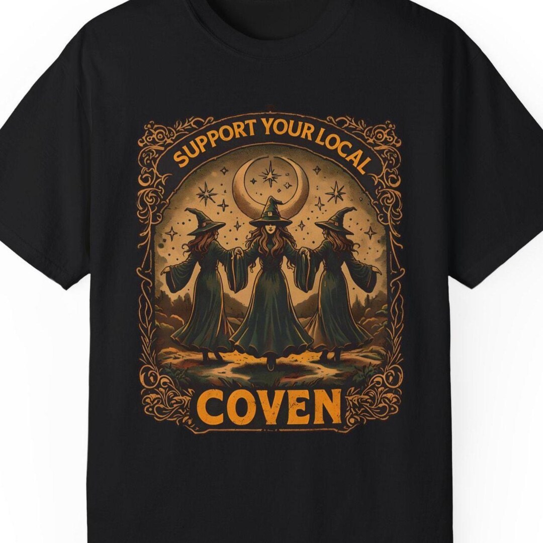 Vintage Support Your Local Coven T-shirt, Witchy Tee, Spooky Season ...