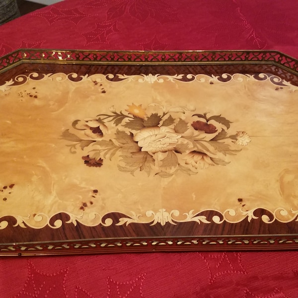 Inlaid Wood Tray - Etsy