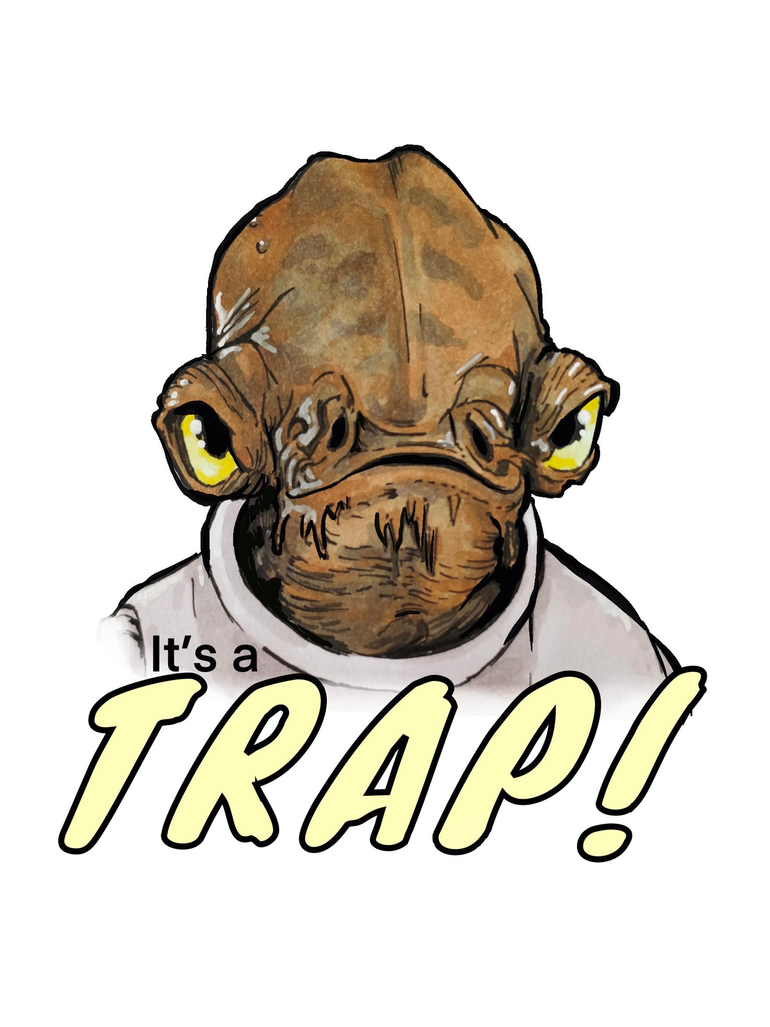Admiral Ackbar Its a TRAP Vinyl Sticker Star Wars Sticker - Etsy