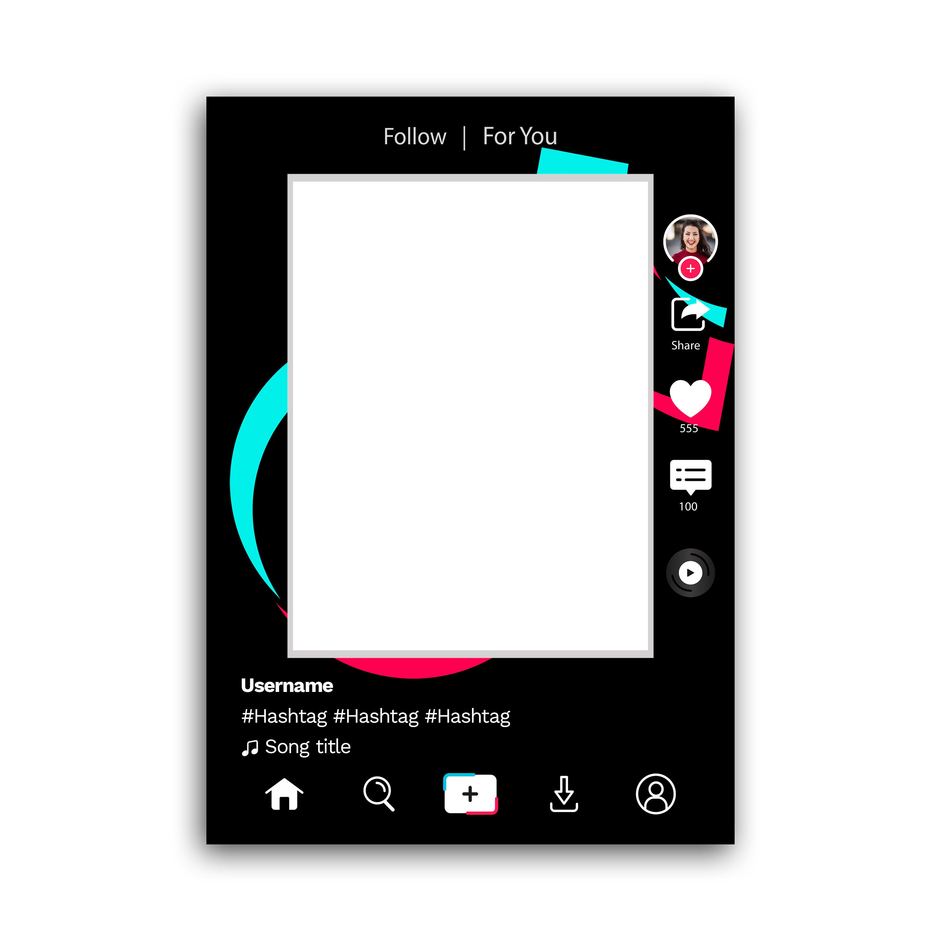 Tiktok Selfie Frame Personalised Photo Booth Party Prop Etsy Uk