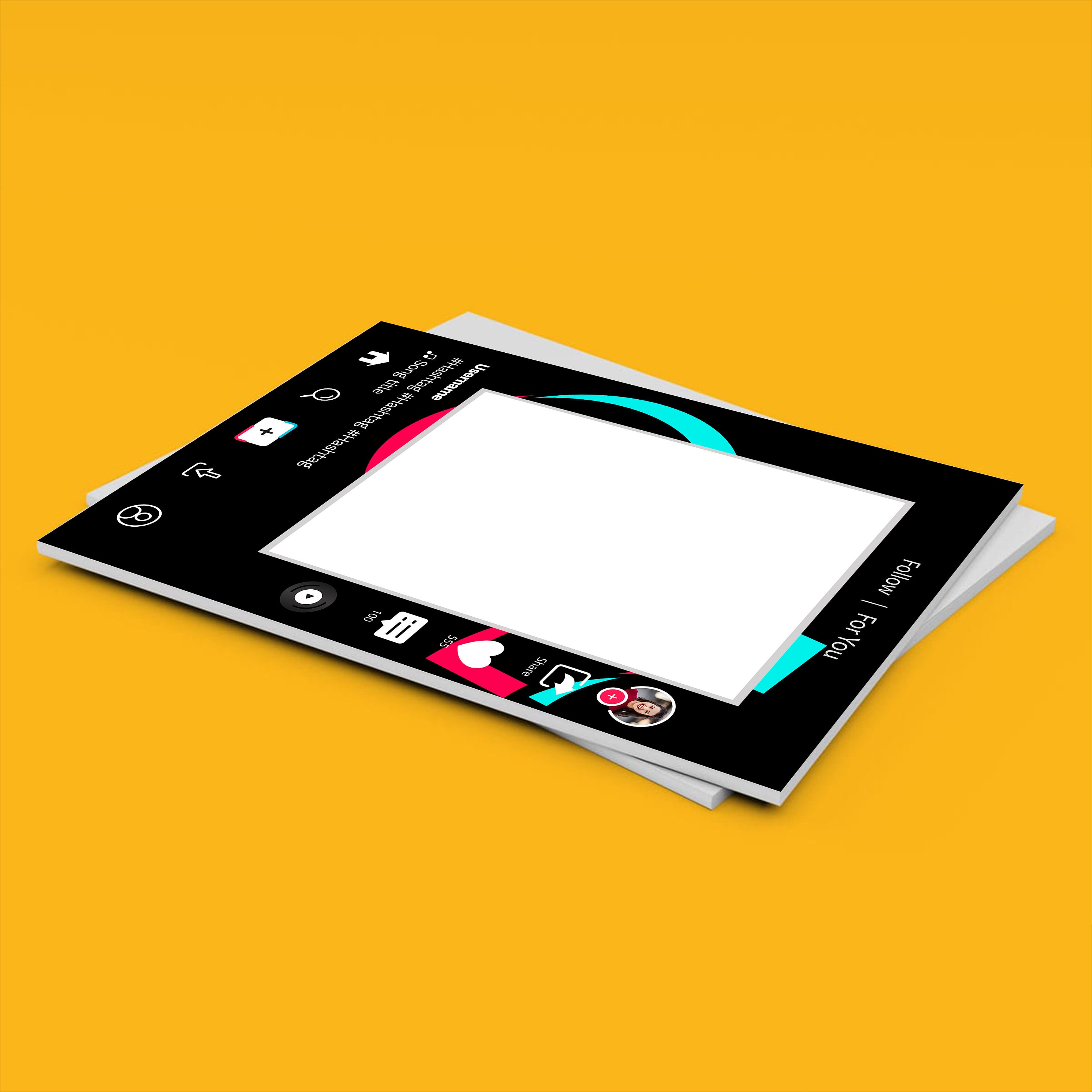 Tiktok Selfie Frame Personalised Photo Booth Party Prop Etsy Uk